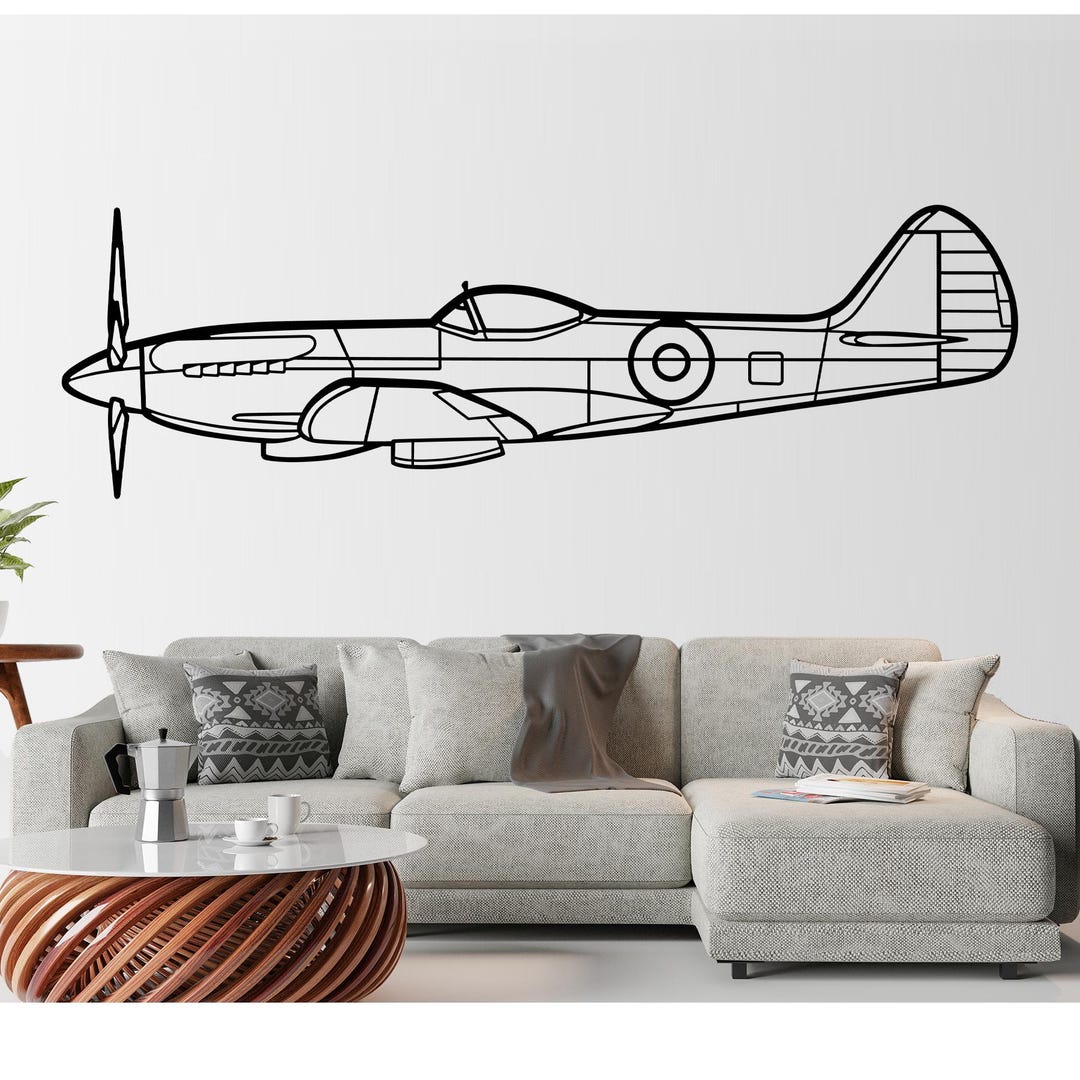 Supermarine Spitfire MK 14 Airplane Laser Cut Dxf Files, Vector Files ...