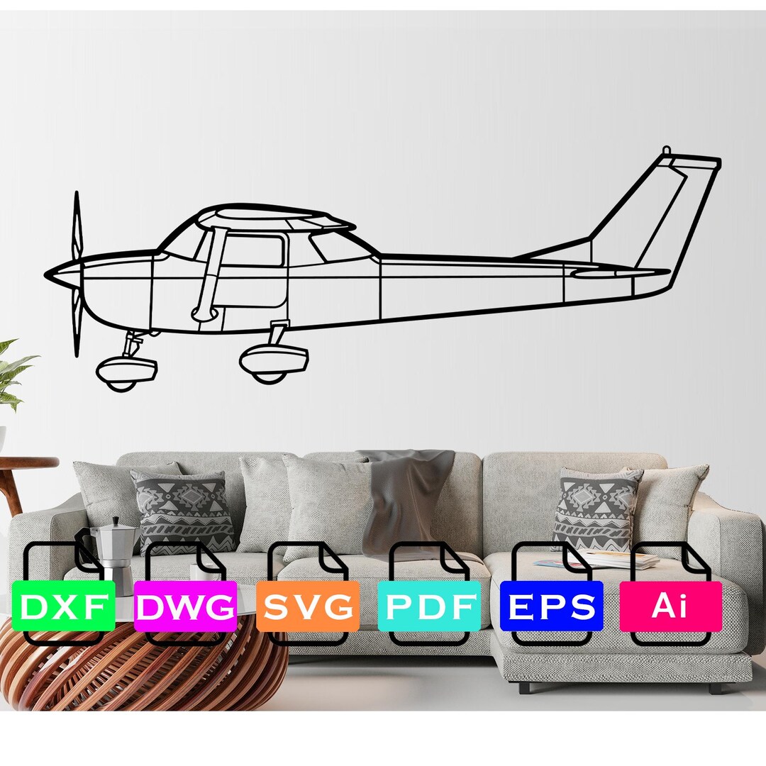 Cessna 150 Airplane Laser Cut Dxf Files, Vector Files, Laser Cutting ...