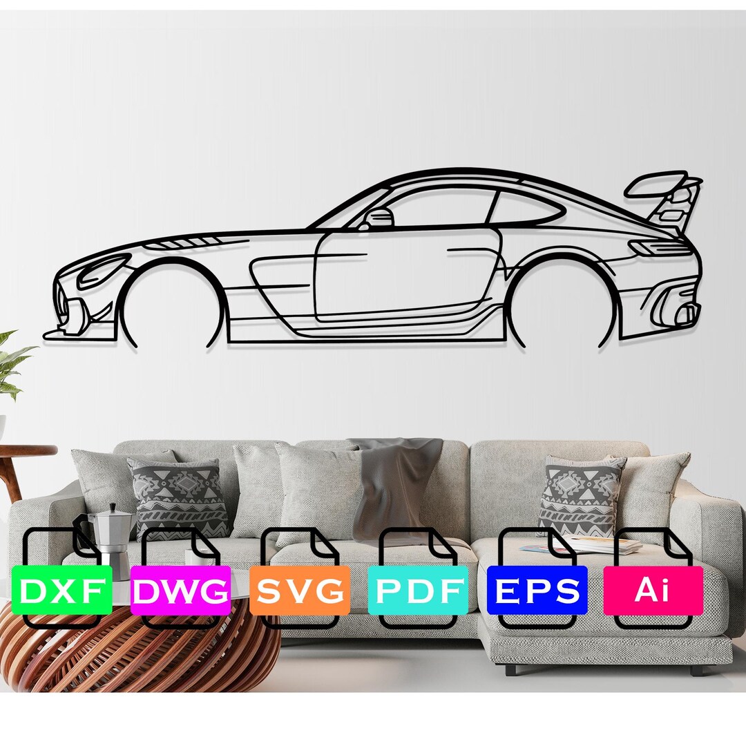 Mercedes AMG GT Car Laser Cut Dxf Files, Vector Files, Laser Cutting ...
