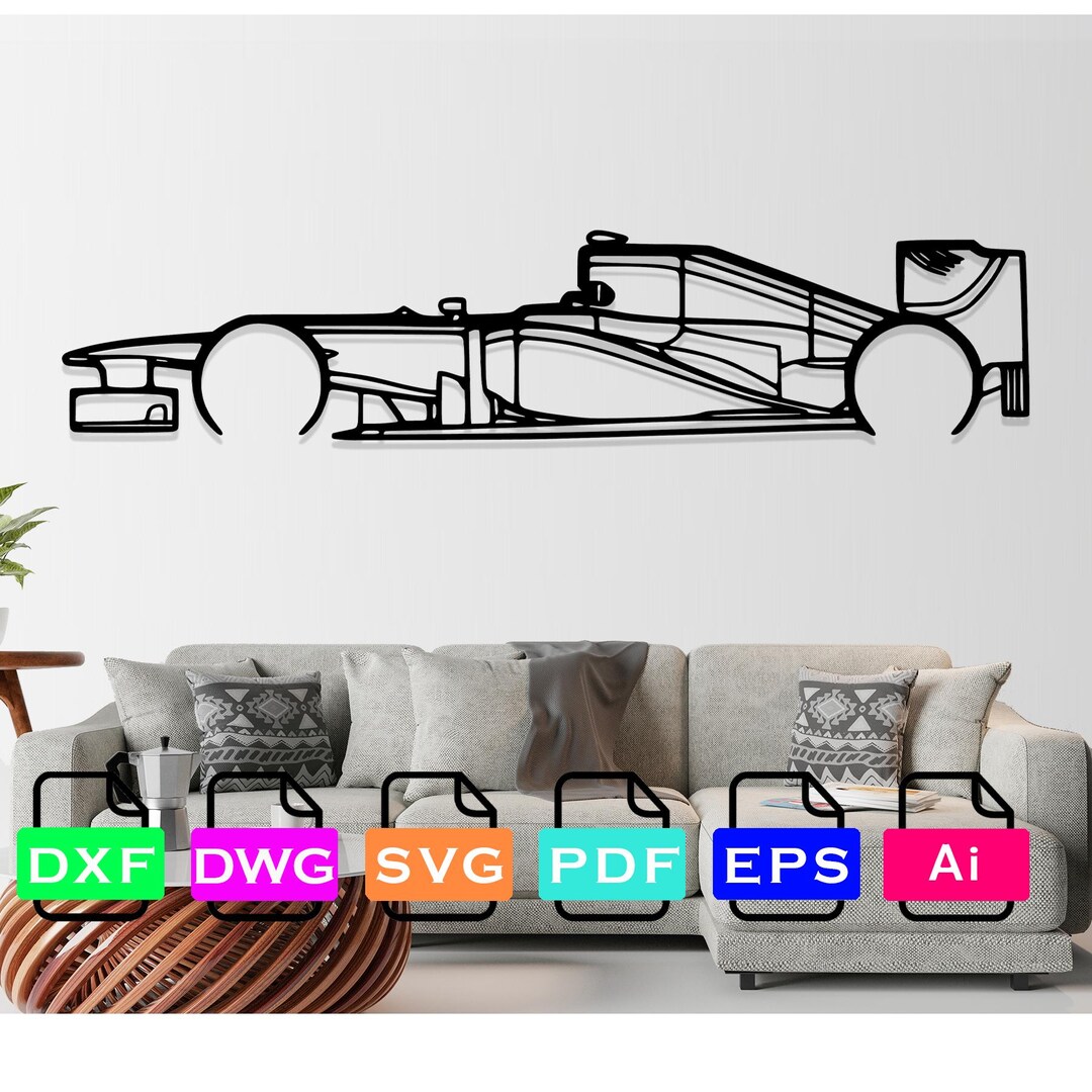 Race Cars Laser Cut Dxf Files, Metal Car Wall Art Dxf, Vector Files ...