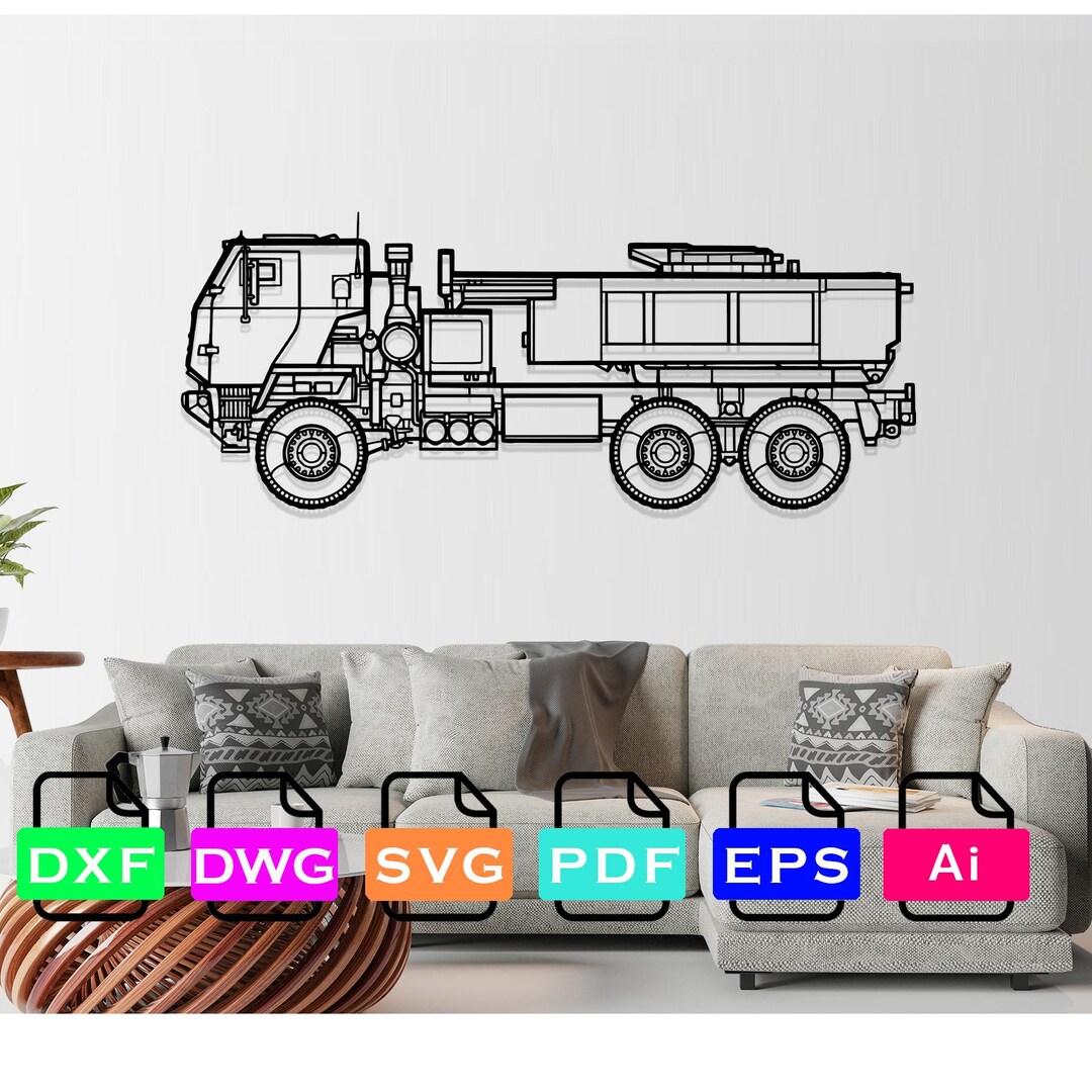 M412 Truck Laser Cut Dxf Files, Vector Files, Laser Cutting Files, DXF ...