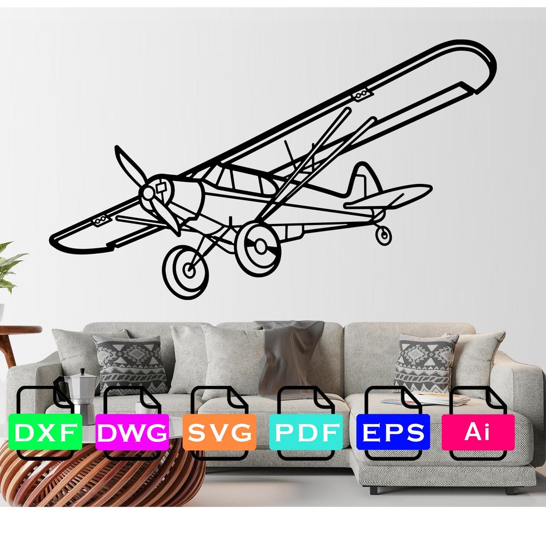 Super Cub Airplane Laser Cut Dxf Files, Arquivos Vetoriais, Arquivos de ...
