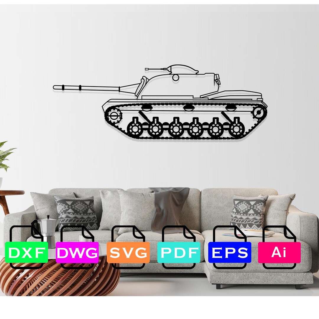 M48 Patton Tank Laser Cut Dxf Files, Vector Files, Laser Cutting Files ...