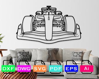 Race Cars Laser Cut Dxf Files, Metal Car Wall Art Dxf, Vector Files ...