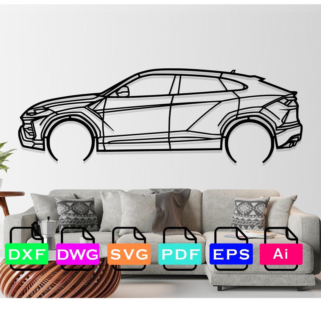 Urus Car Laser Cut Dxf Files, Vector Files, Laser Cutting Files, DXF ...