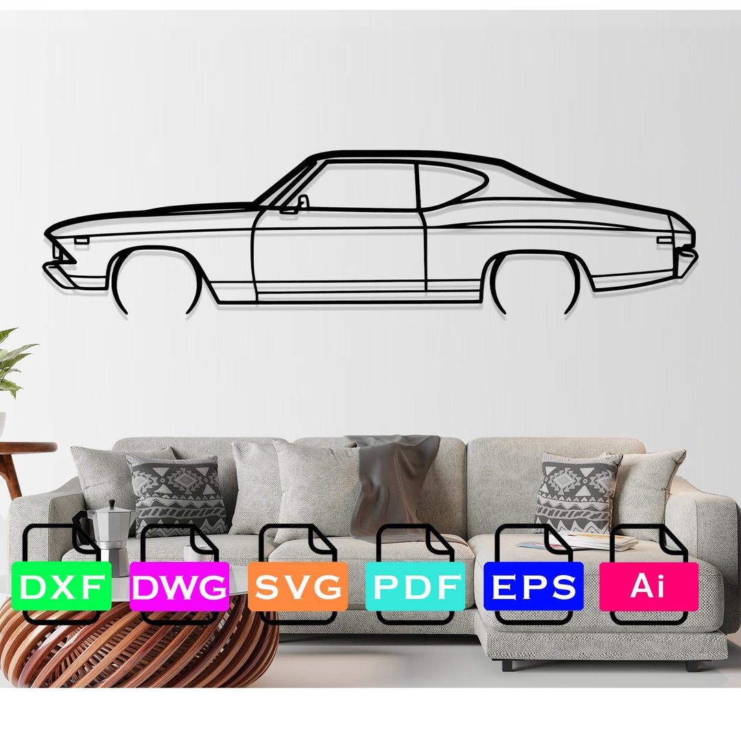 Chevelle SS Car Laser Cut Dxf Files, Vector Files, Laser Cutting Files ...