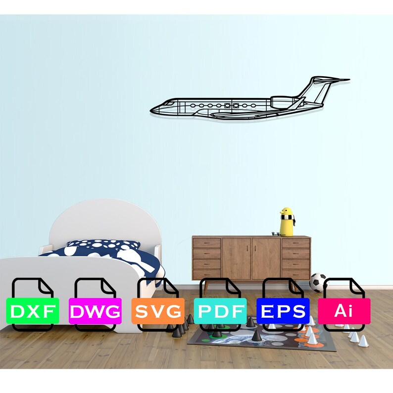 Gulfstream G650 Airplane Laser Cut Dxf Files, Vector Files, Laser ...