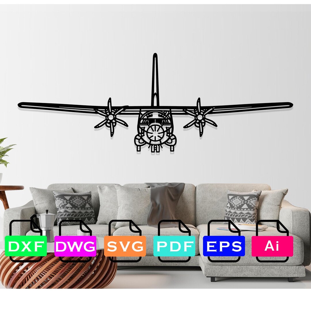 Alenia C 27J Spartan Airplane Laser Cut Dxf Files, Vector Files, Laser ...