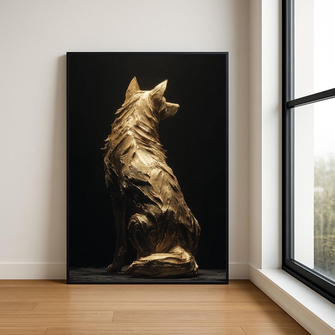 High Resolution Golden Animal Oil Painting - Etsy