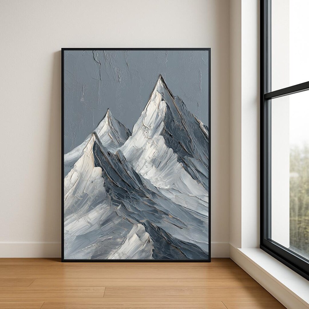 High Resolution Layered Mountain Wall Art - Etsy