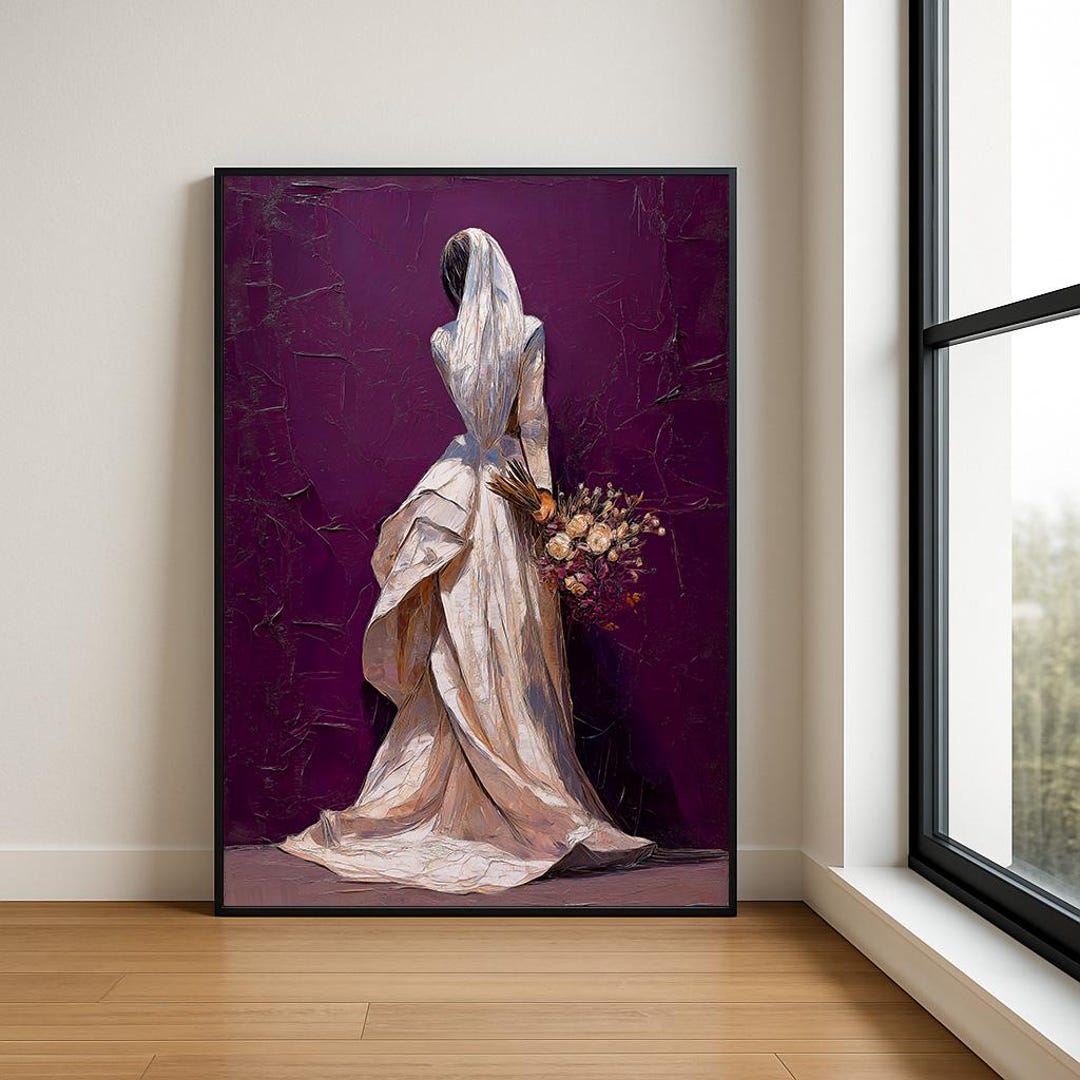 Timeless Bridal Oil Painting Print – Elegant Cultural Woman Painting ...