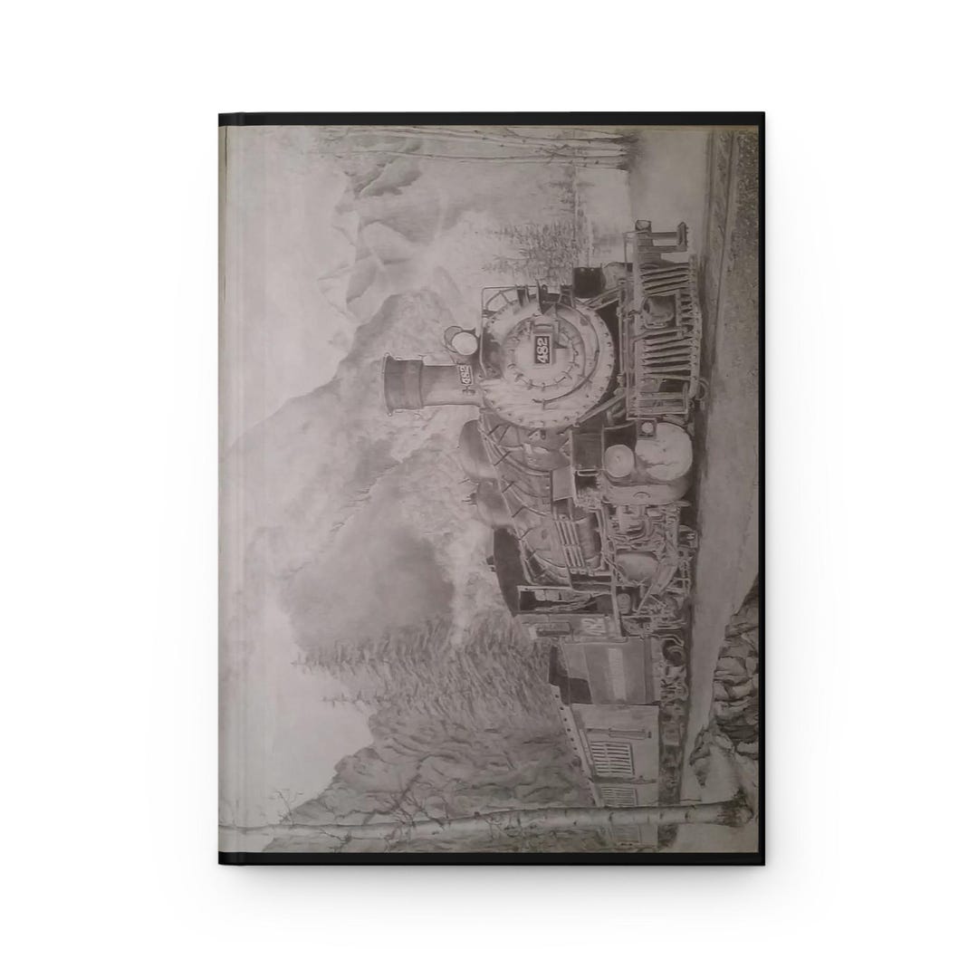 Vintage Steam Train Hardcover Journal - Matte Finish Writing Notebook ...