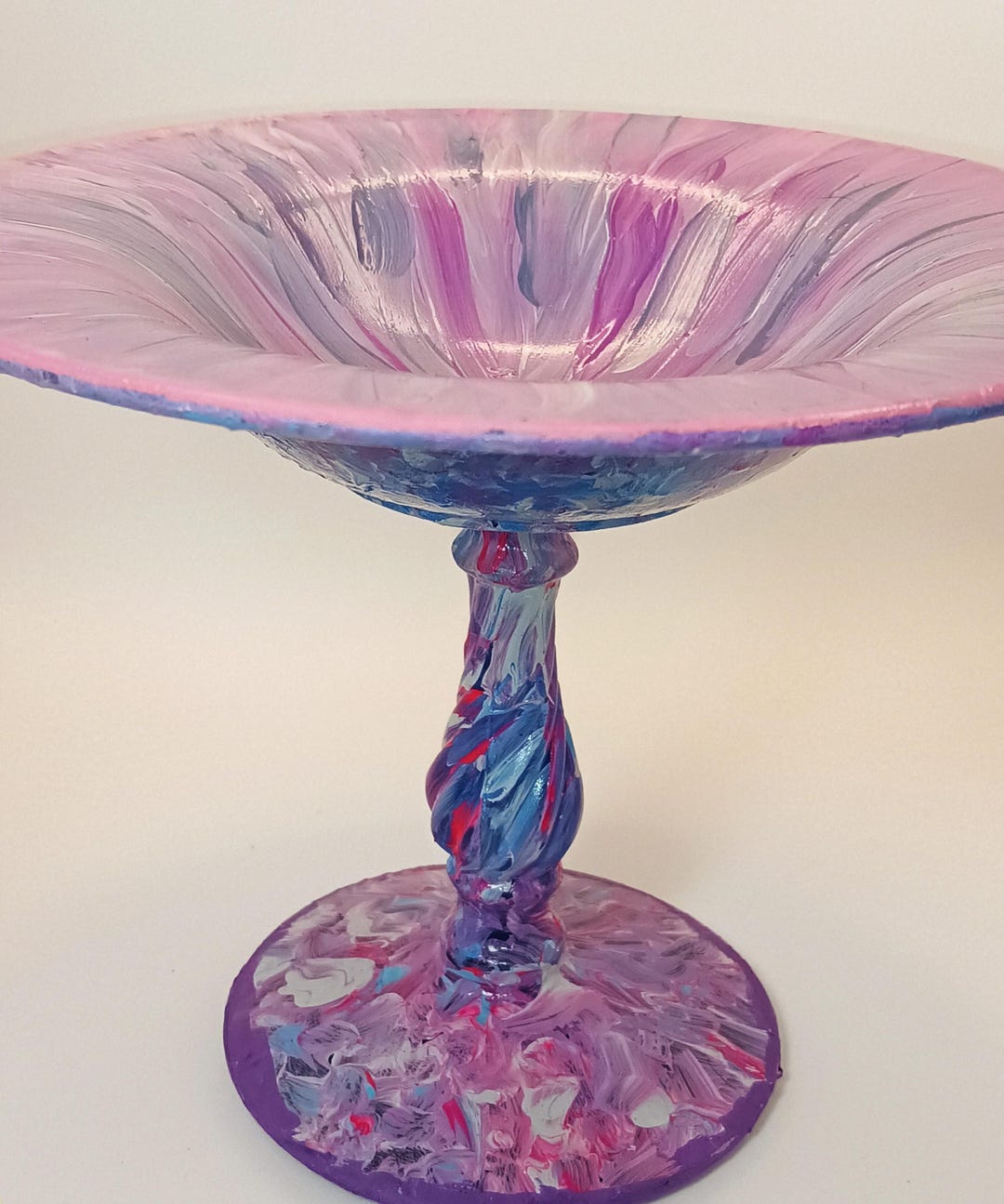 Lilac Vintage Glassware Pedestal - Etsy