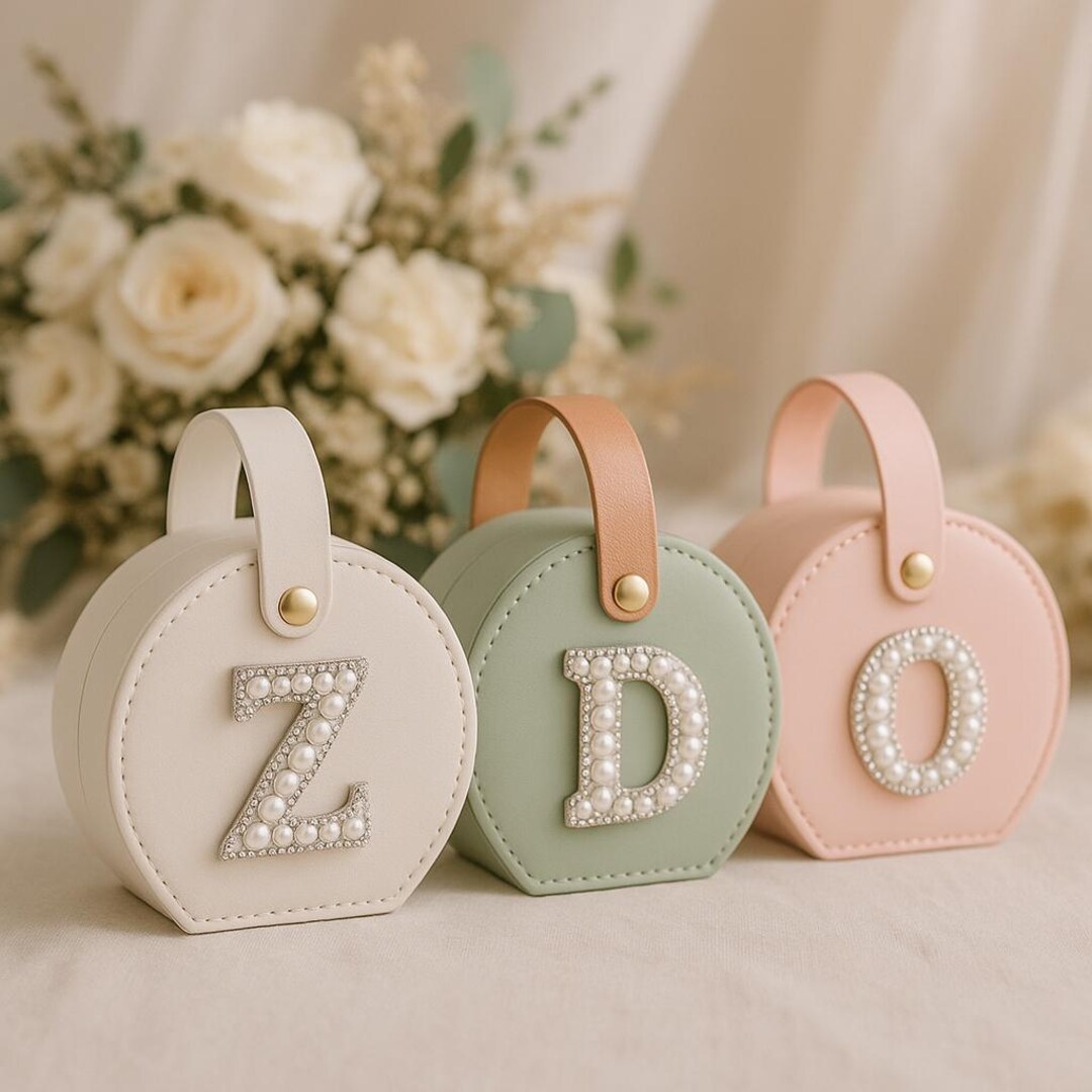 Personalized Jewelry Box | Custom Initial Letter Travel Case | Small ...