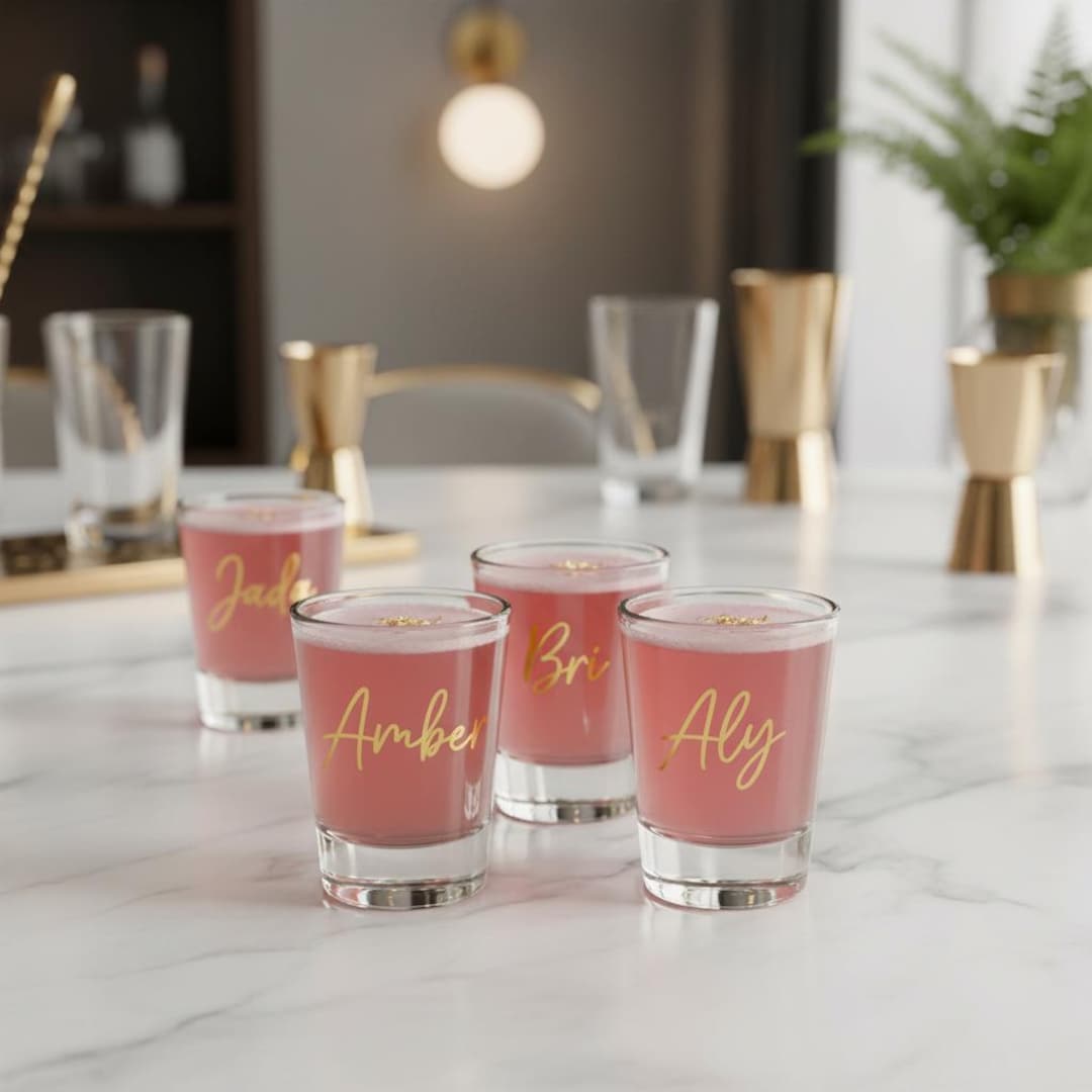 Personalized Shot Glasses With Name – Custom Bridesmaid Gift, Wedding ...