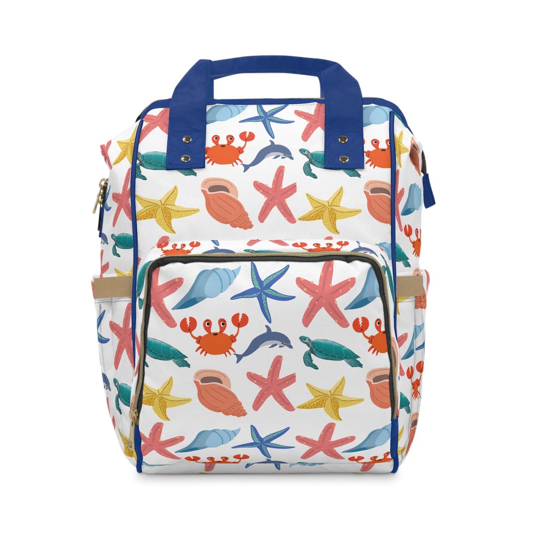 Whimsical Underwater Crab Diaper Backpack Stylish Baby Bag Nautical ...