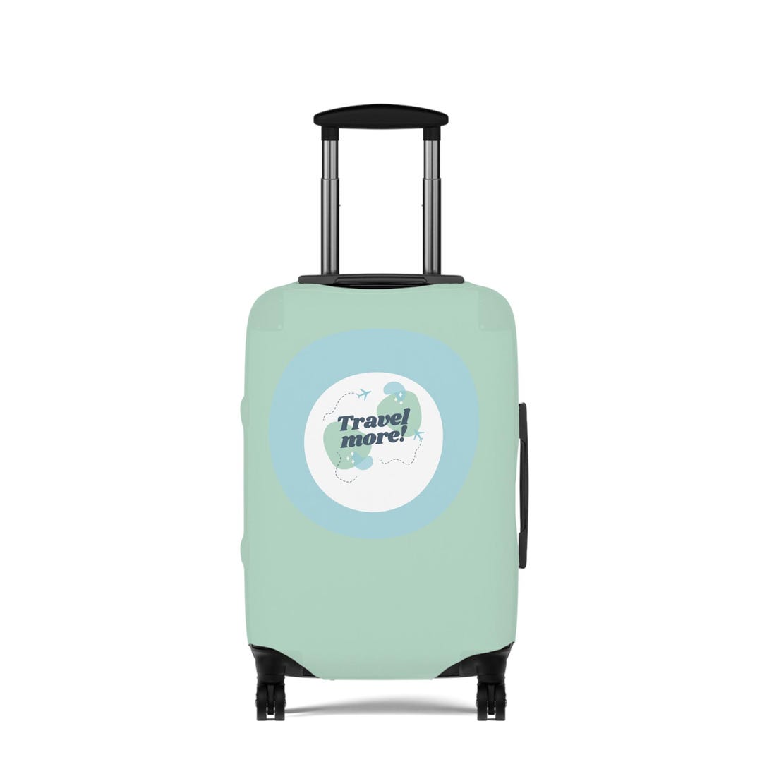 Travel More Luggage Cover, Personalized Travel Accessory, Suitcase Wrap ...