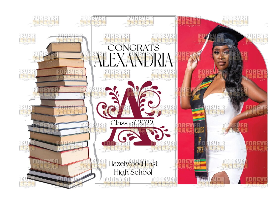 Personalized Graduation Monogram & Life-size Standee Set Customizable 3 ...