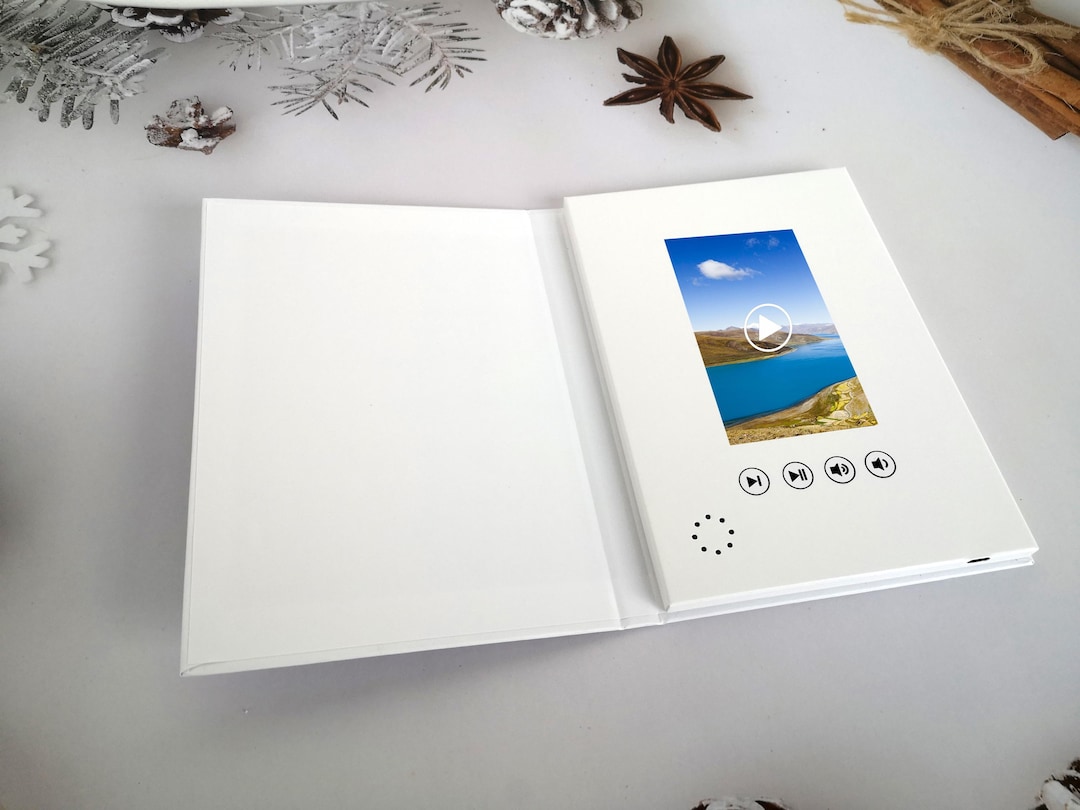 Luxe Hard Cover Video Book | 5/7 Inch Vertical Horizontal Portrait HD ...