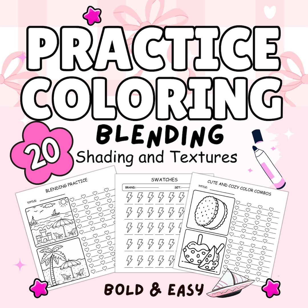 20 Coloring Practice Worksheets, Improve Coloring Skills,practice ...