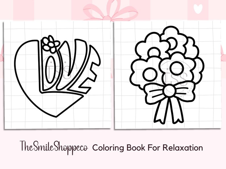 Cozy Girl Love Coloring Pages| Set One 10 Pages | Bold & Easy ...