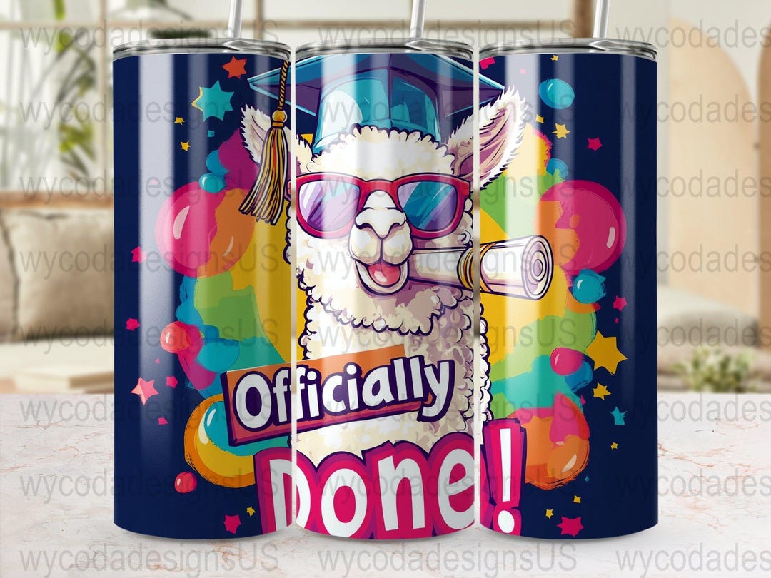 Graduation Llama Digital Download, Customizable Llama Celebration Art ...