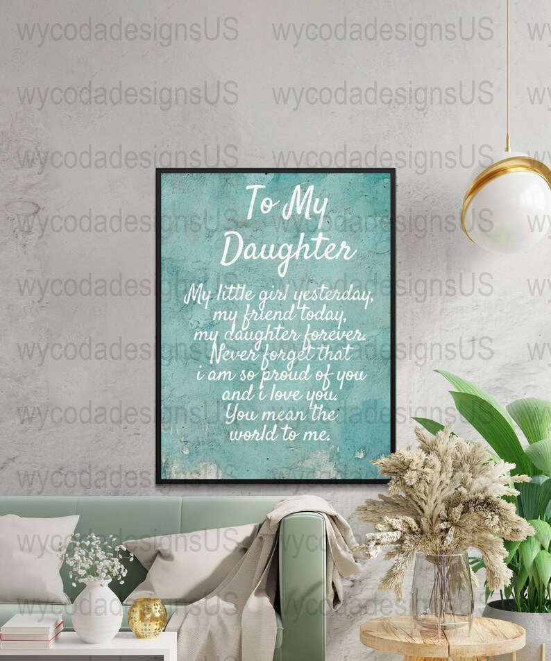Inspirational Daughter Wall Art: Heartfelt Gift (digital Download) - Etsy