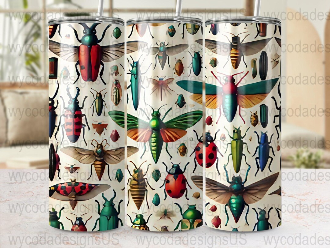 Insect Design Seamless Tumbler Wrap, Digital Download, 20 Oz Skinny ...