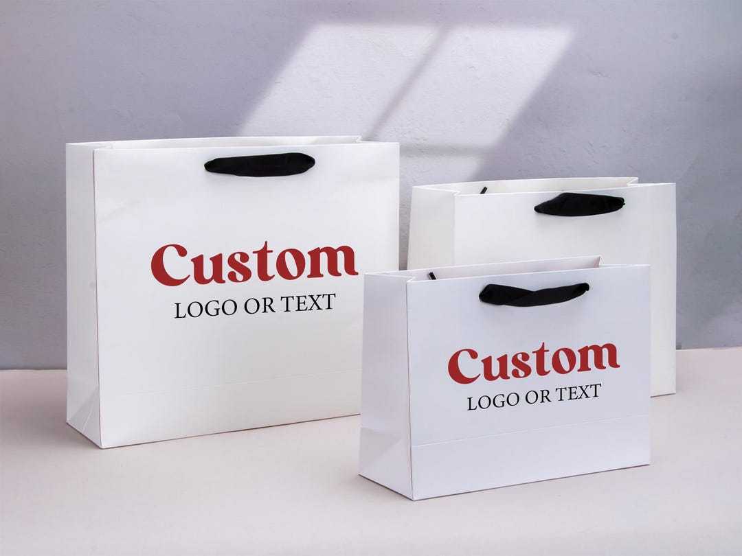 Personalized Logo Gift Bags: Thick Textured Luxury Packaging - Etsy