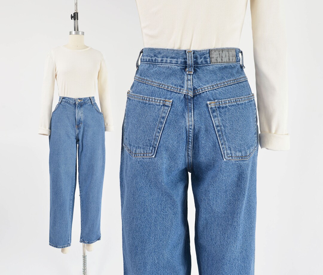 Vintage 90s GITANO High Waisted Jeans Tapered Leg Ankle Length Denim ...