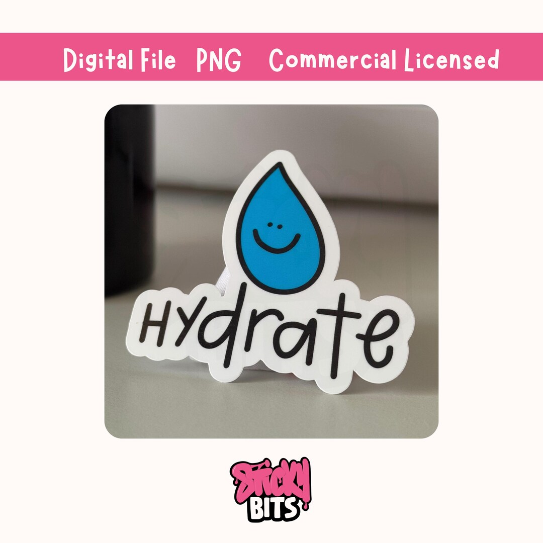 PNG Digital File - Hydrate Droplet (for Personal and Commercial Use) - Etsy