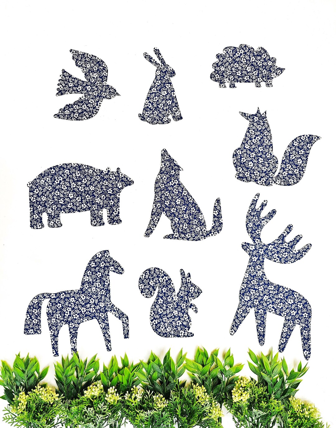 Cotton Laser Cut Scandinavian Animals Appliqué for Quilting ...