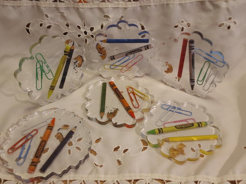 Custom Teacher Themed Resin Coaster - Etsy