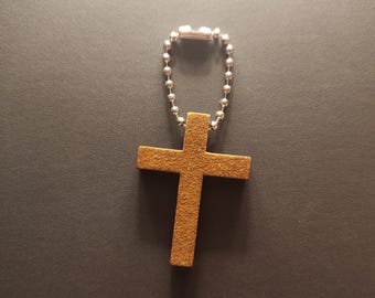 Wooden Cross Keychain - Elegant Religious Fashion Accessory - Etsy