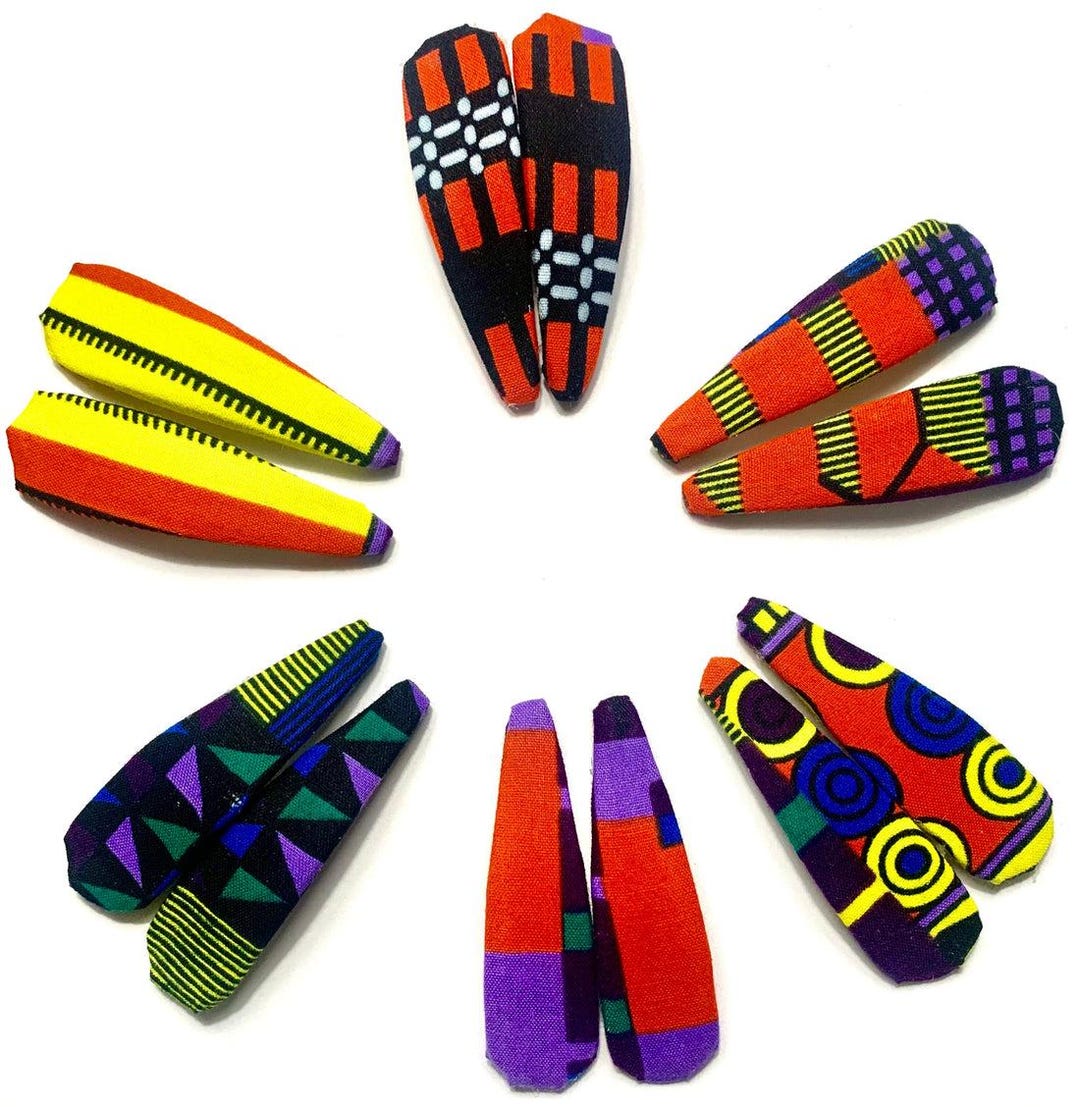 The Eloise Barrettes – Custom Fabric Hair Clips, Vibrant Colors, Secure ...