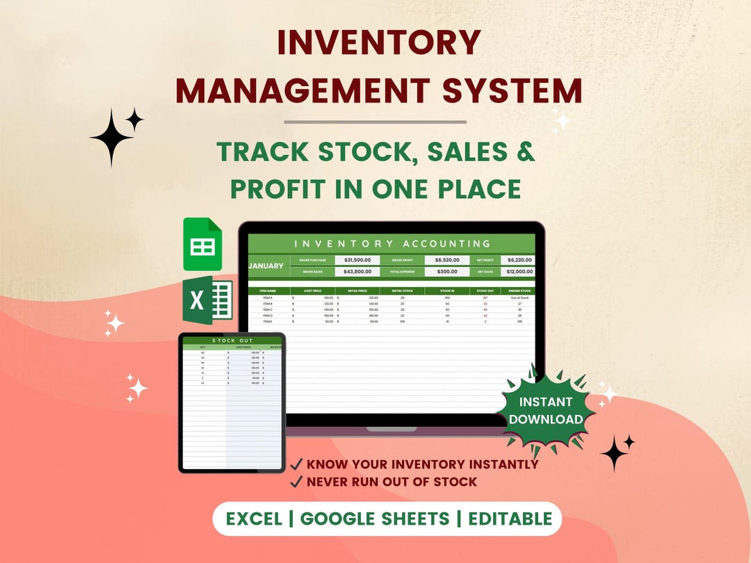 Inventory Accounting Tracker | Stock Management & Profit Dashboard for ...