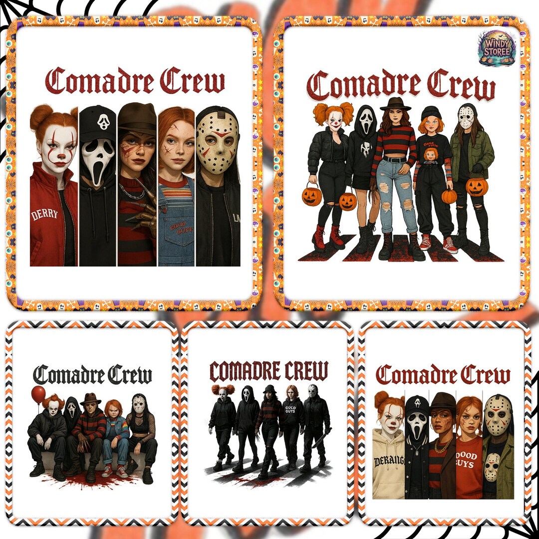 20+ Comadre Crew Png Bundle, Scary Character Png, Horror Movie Png ...