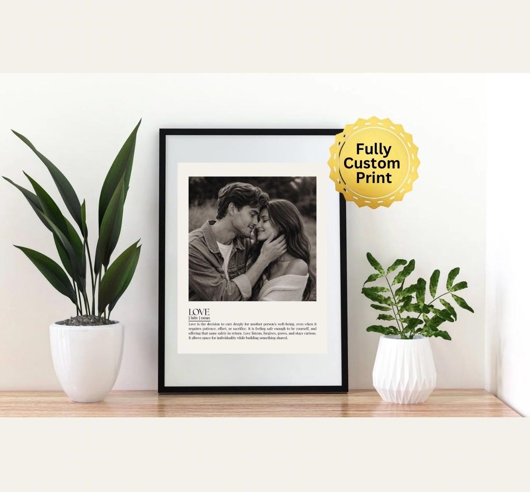 Custom Couple Love Poster | Personalized Romantic Wall Art | Boyfriend ...