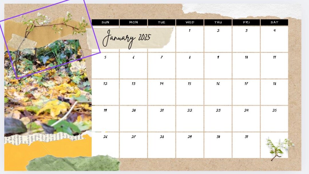 Nature-themed Personalized Calendar - Etsy