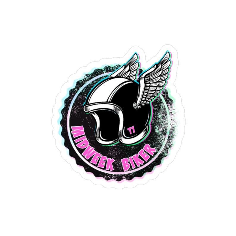 Biker Racing Helmet Decals, 3D Effect Vinyl Stickers for Midweek Fun ...