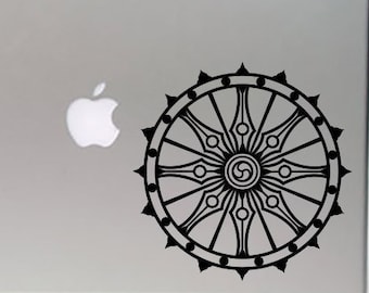 Buddhist Dharma Wheel Vinyl Decal - Etsy