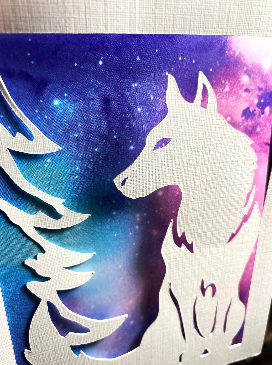 White Wolf Holiday Card Christmas Greeting Card Solstice - Etsy