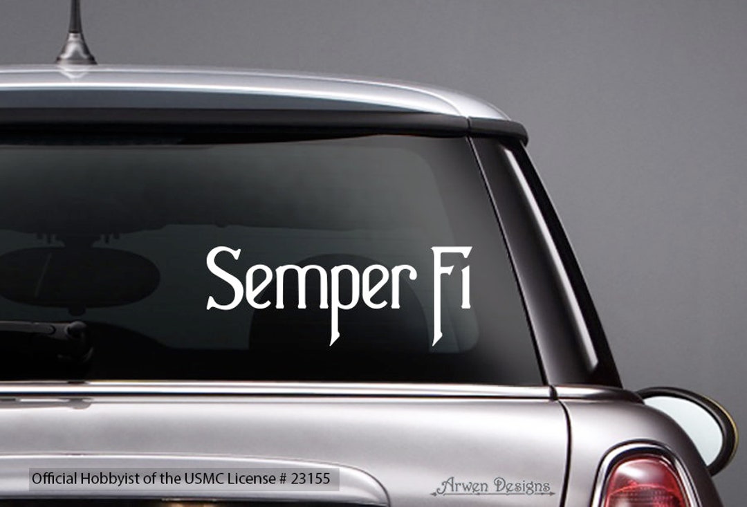 Marines Semper Fi Logo Vinyl Car DECAL, US Marine Corps Always Faithful ...