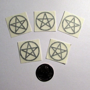 MINI Decals! Set of 5 Pentagram Vinyl CAR DECAL, Pagan Wiccan Sticker ...