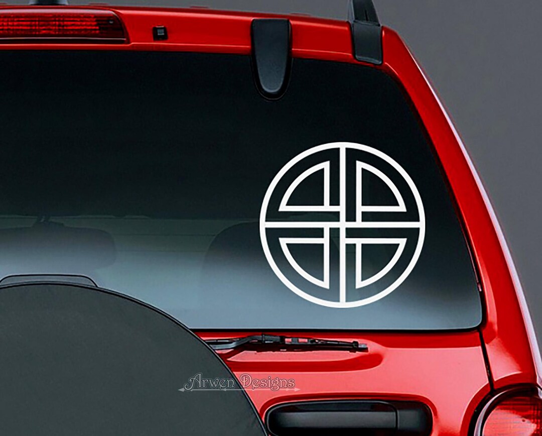 Shield Knot CAR DECAL, Celtic Sticker, Norse Protection Symbol, Viking ...