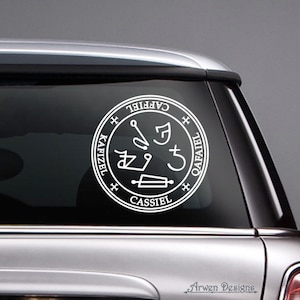 Archangel Cassiel Sigil Vinyl CAR DECAL Angel of Tears, Christian ...