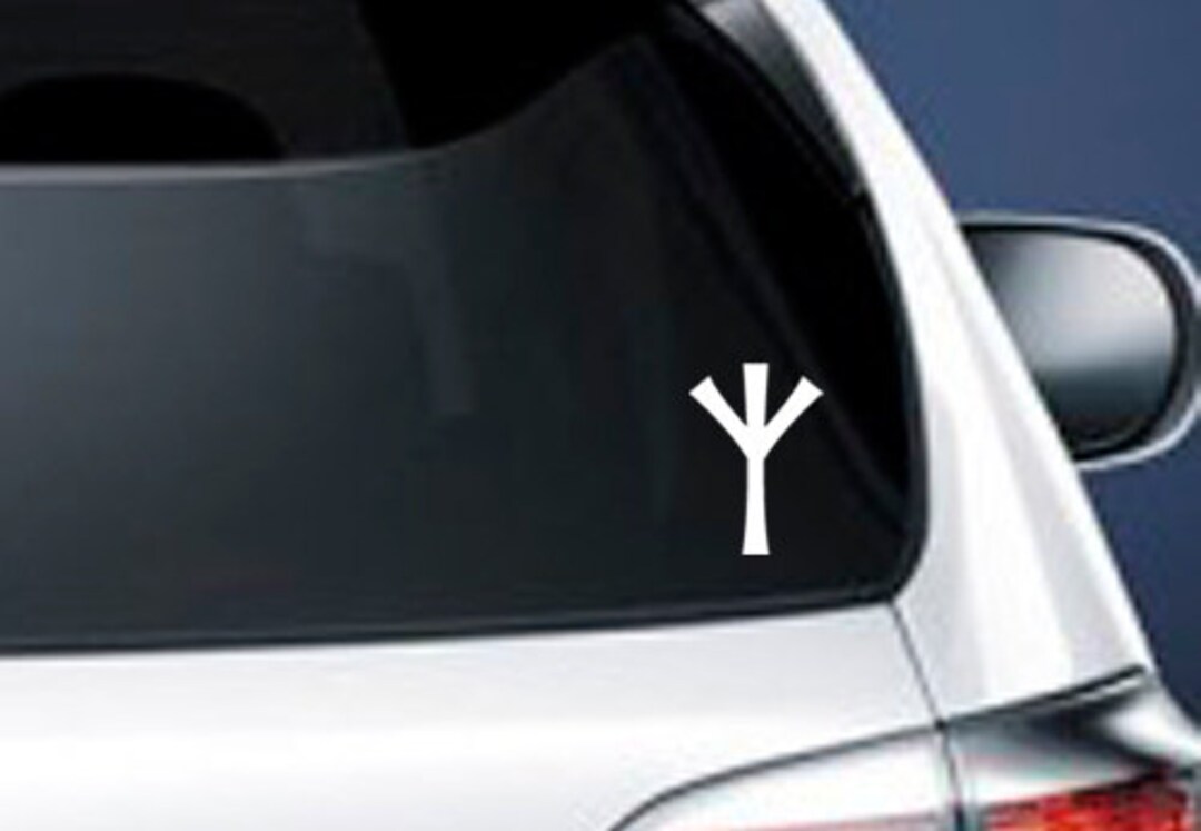 Protection Rune, Vinyl CAR DECAL, Algiz Symbol, Pagan Wiccan Sticker ...