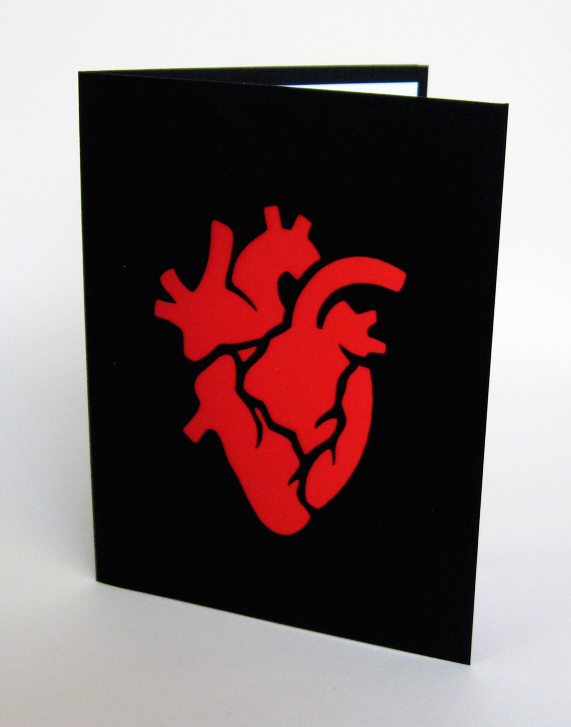 Anatomical Heart Valentine Black & Red Vellum Cut Paper - Etsy