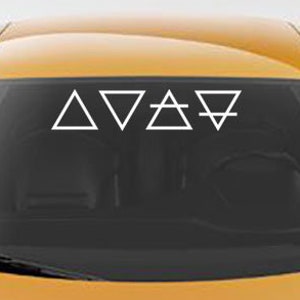 Four Elements Alchemy Symbols, Vinyl CAR DECAL, Wiccan Sticker, Pagan ...