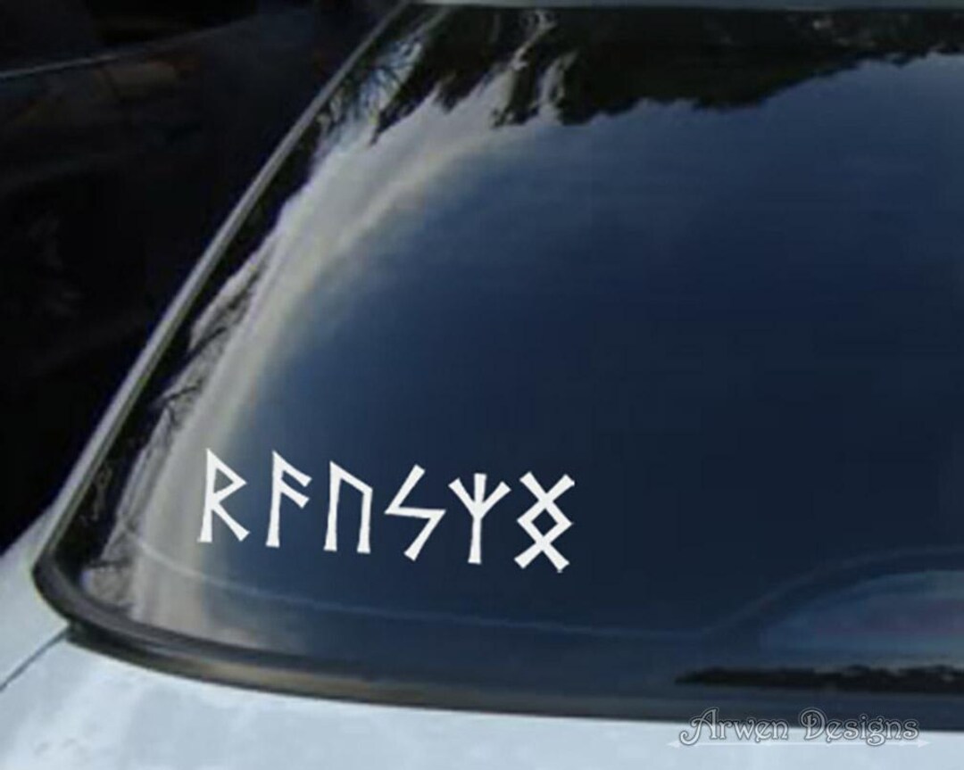Runes Vinyl CAR DECAL, Six 6 Runes - You Choose! - Custom Pagan Wiccan ...